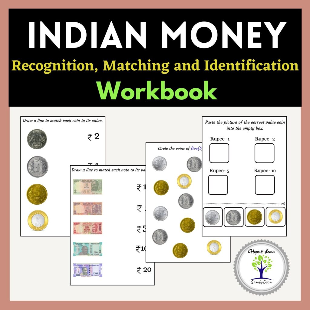 Indian Money Recognition, Matching and Identification Workbook - DISHA