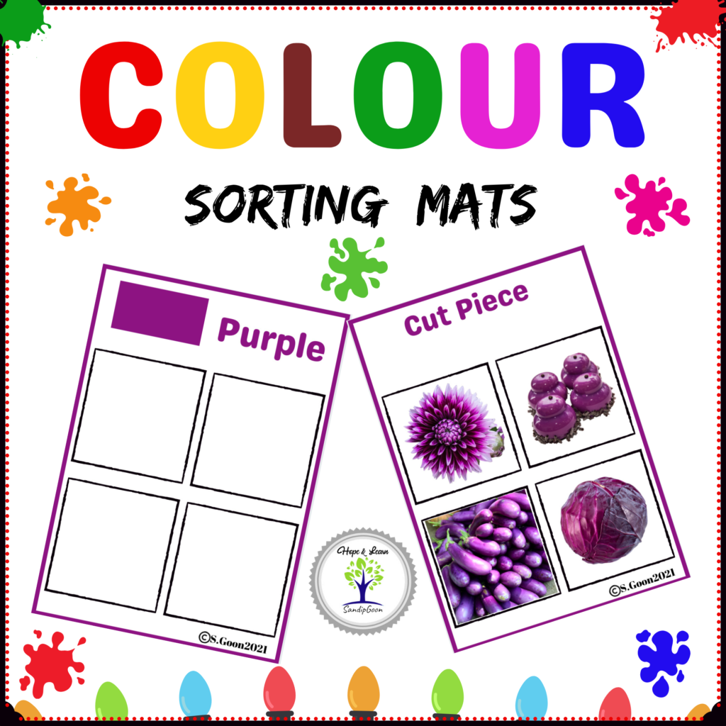 Preschool Colour Sorting Mats - DISHA