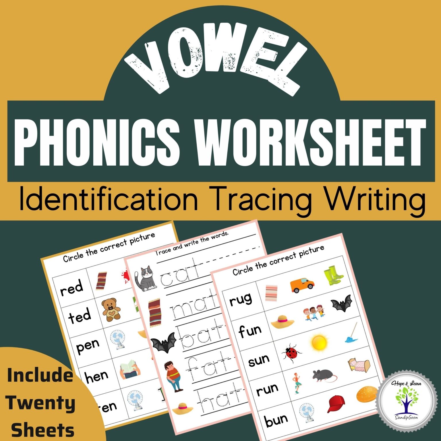 Printable Phonics Worksheets for Preschool and Kindergarten